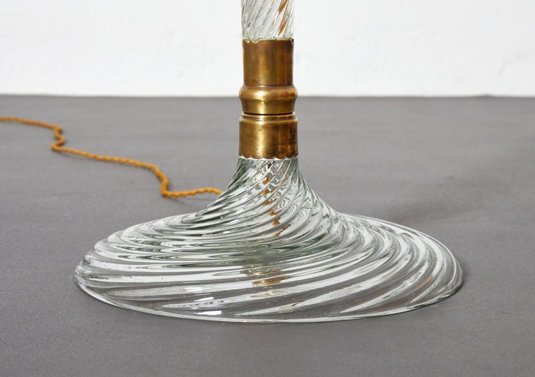 Venini blown glass floor lamp model n° 529 attributed to Carlo Scarpa ...