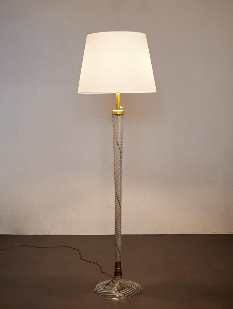 Venini blown glass floor lamp model n° 529 attributed to Carlo Scarpa ...