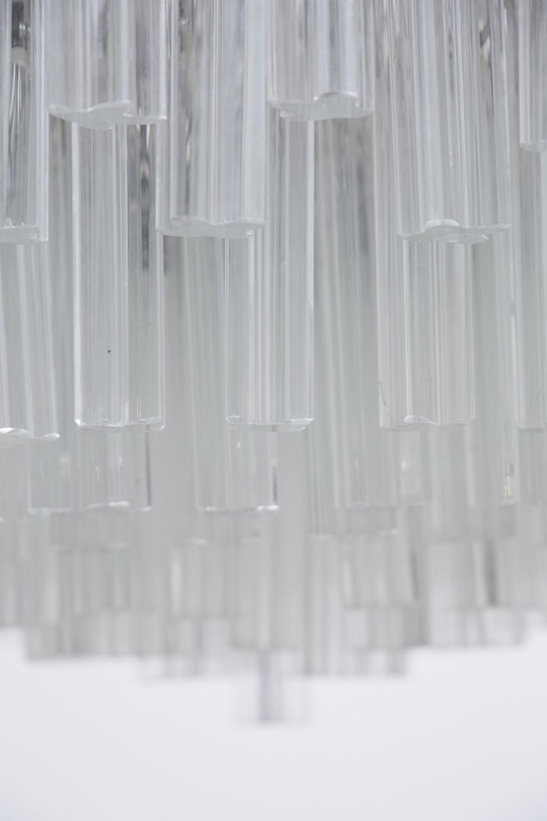 Venini Eclectic Glass and Iron Chandelier For Sale at 1stDibs