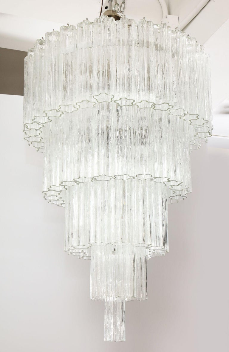 Venini Five Tier Tronchi Chandelier For Sale at 1stDibs