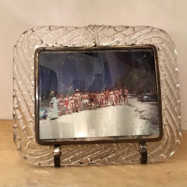 Venini Frame Brass Murano Glass 1940 Italy For Sale at 1stDibs