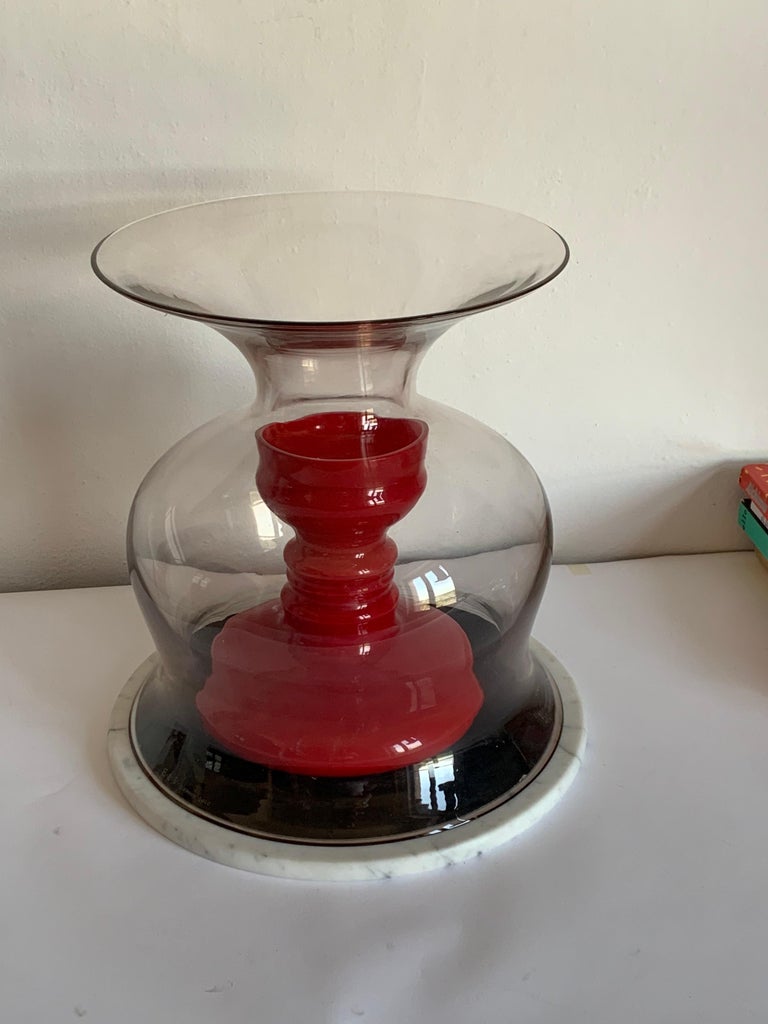 Venini Murano Glass Vase Audrey Model by Michael Eden for Established ...