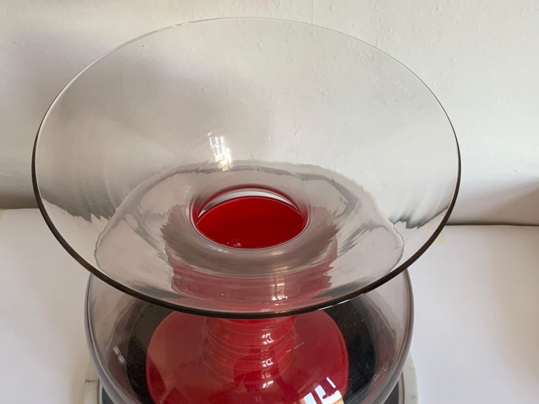 Venini Murano Glass Vase Audrey Model by Michael Eden for Established ...