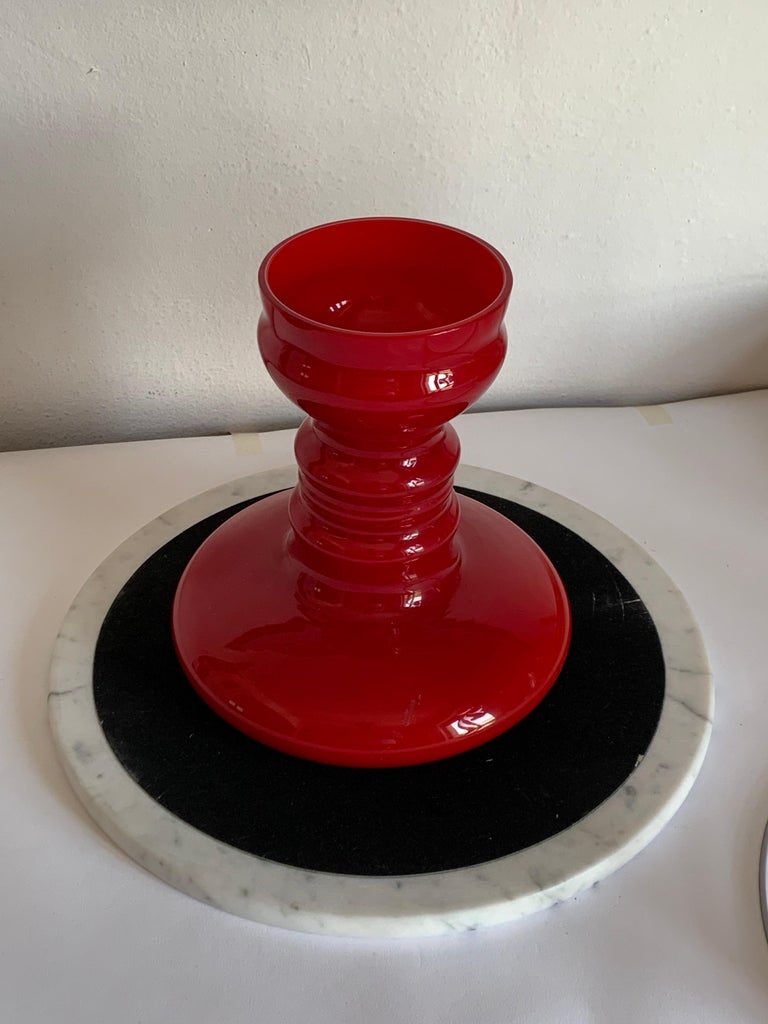 Venini Murano Glass Vase Audrey Model by Michael Eden for Established ...