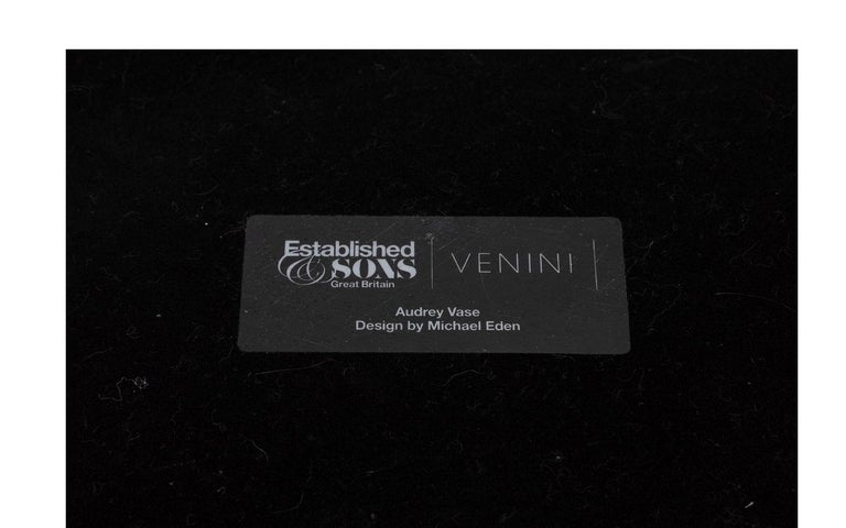 Venini Murano Glass Vase Audrey Model by Michael Eden for Established ...