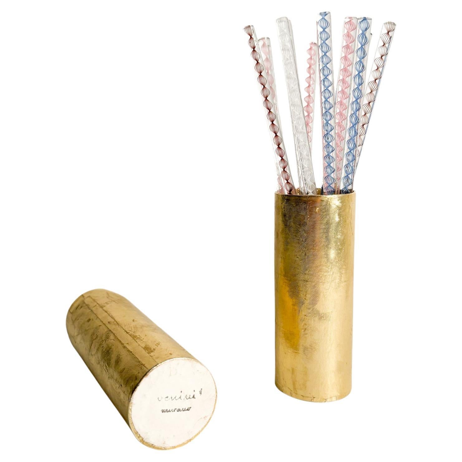 Venini Set of 12 Murano Glass Cocktail Sticks from the 1980s For Sale ...