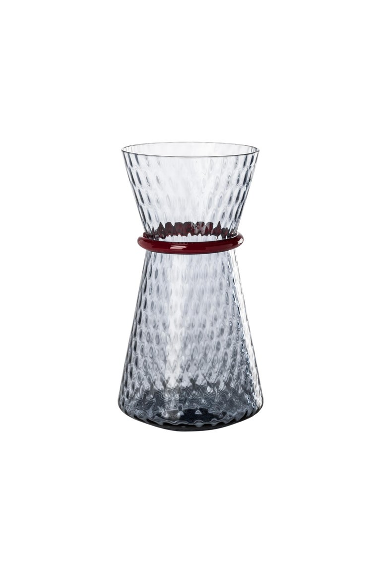Venini Small Tiara Vase in Grape and Red Glass by Francesco Lucchese ...