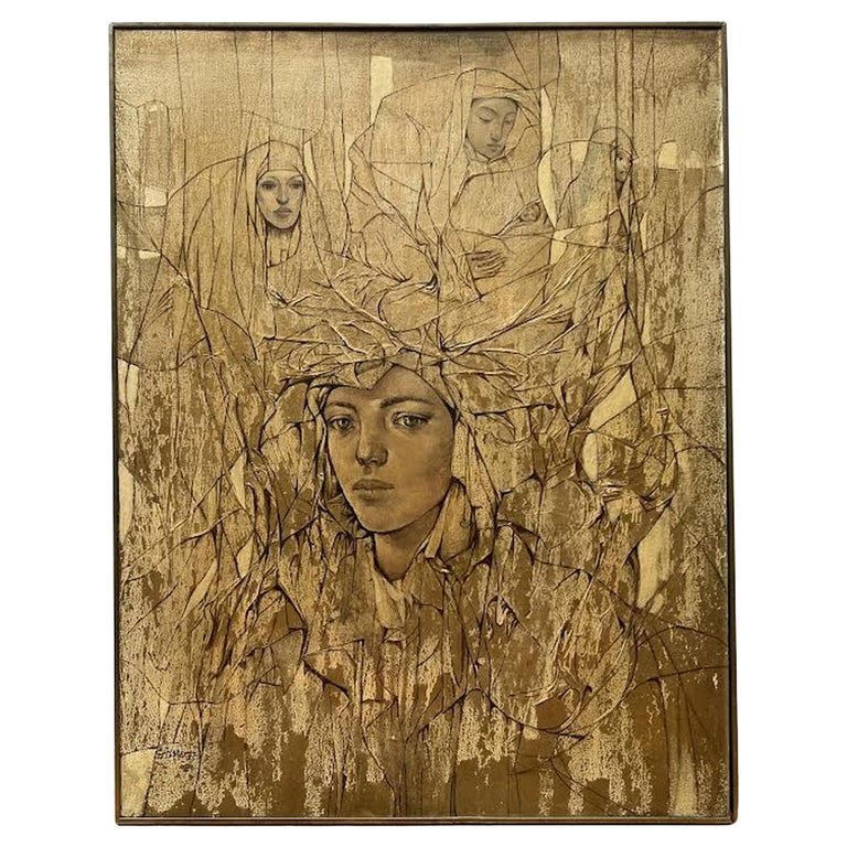 "Vent De Sable" Oil on Cardboard by Canadian Painter Maurice Assier ...