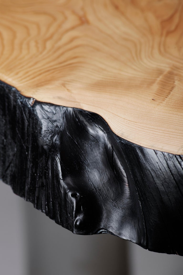 Vento Table in Recovery Cedar Wood and Hand Blown Glass by Studio F For ...