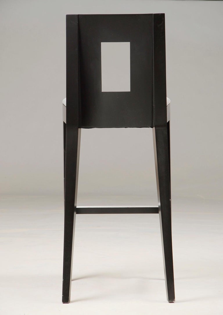 Ventra Bar and Counter Stool, Solid Espresso Stained Maple, Metal Foot ...