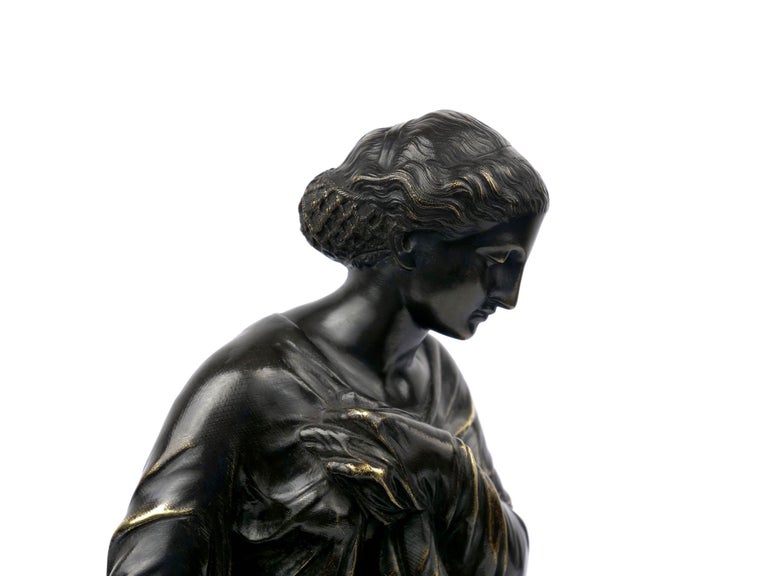 “Venus Bathing” French Antique Bronze Sculpture by Eugene Aizelin at ...