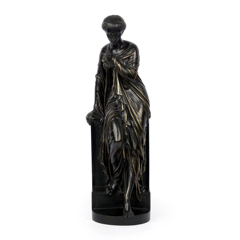 “Venus Bathing” French Antique Bronze Sculpture by Eugene Aizelin at ...