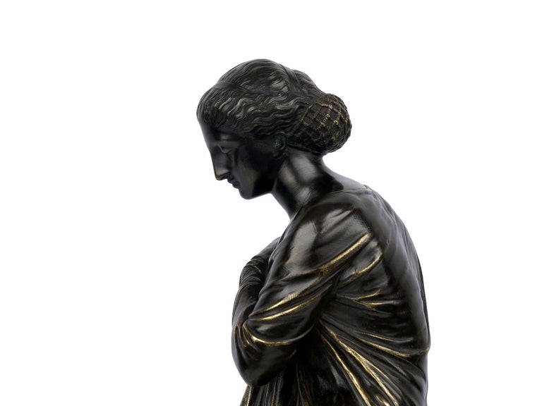 “Venus Bathing” French Antique Bronze Sculpture by Eugene Aizelin at ...