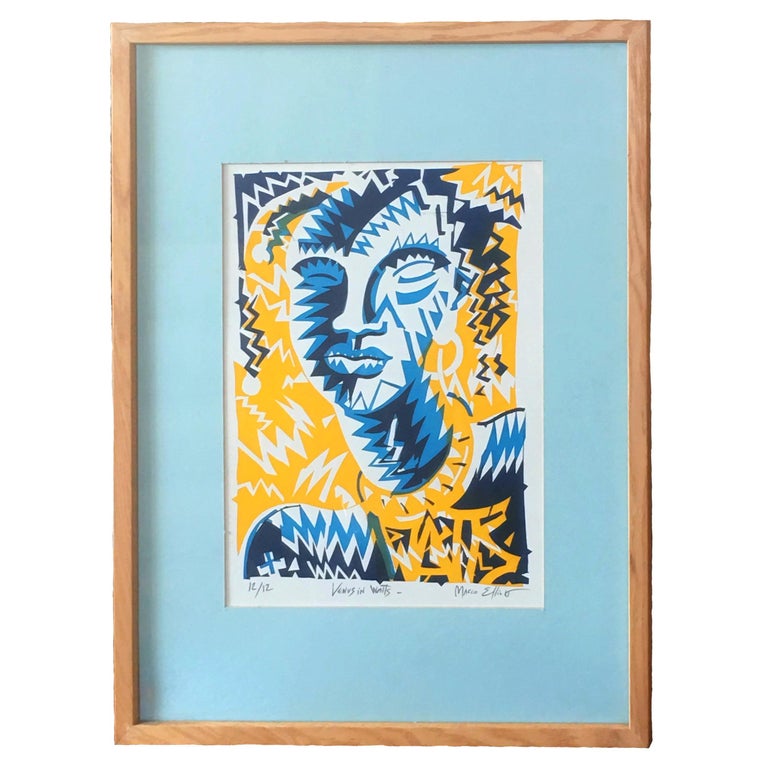 Venus in Watts Post-Modern Lithograph Portrait by Marcus Elliot For ...