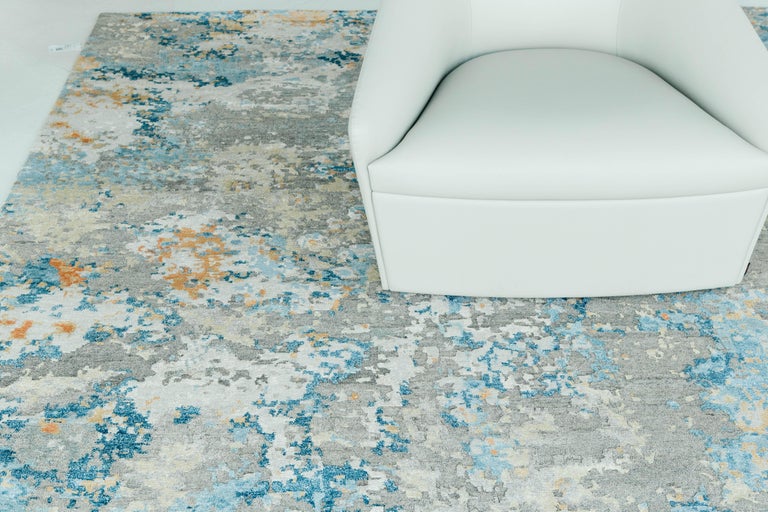 'Venus' Rug Modern Design Bamboo Silk Embossed For Sale at 1stDibs
