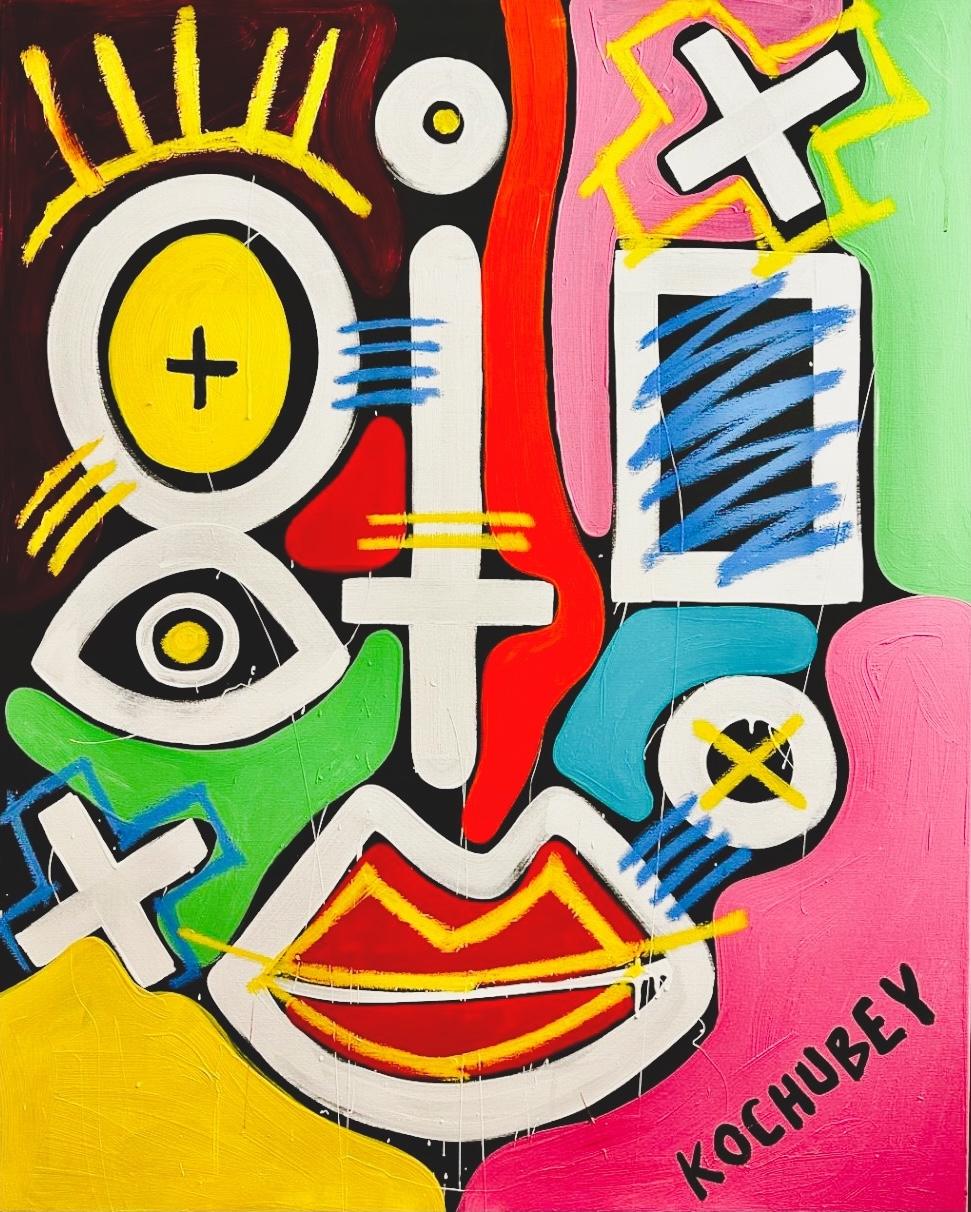 Vera Kochubey - "JOY" Abstract Painting 39" x 31.5" inch by Vera ...