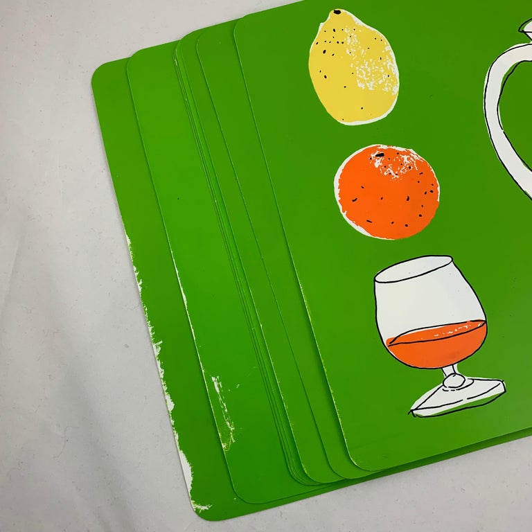 Vera Neumann Sangria Pitcher, Glasses and Citrus Fruit Plastic ...