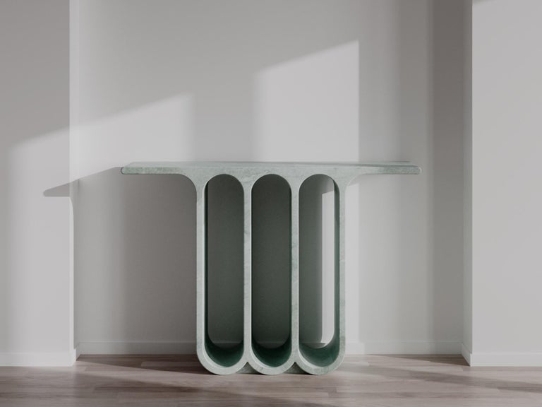 Verde Spluga Stone Arches 3 Console For Sale at 1stDibs