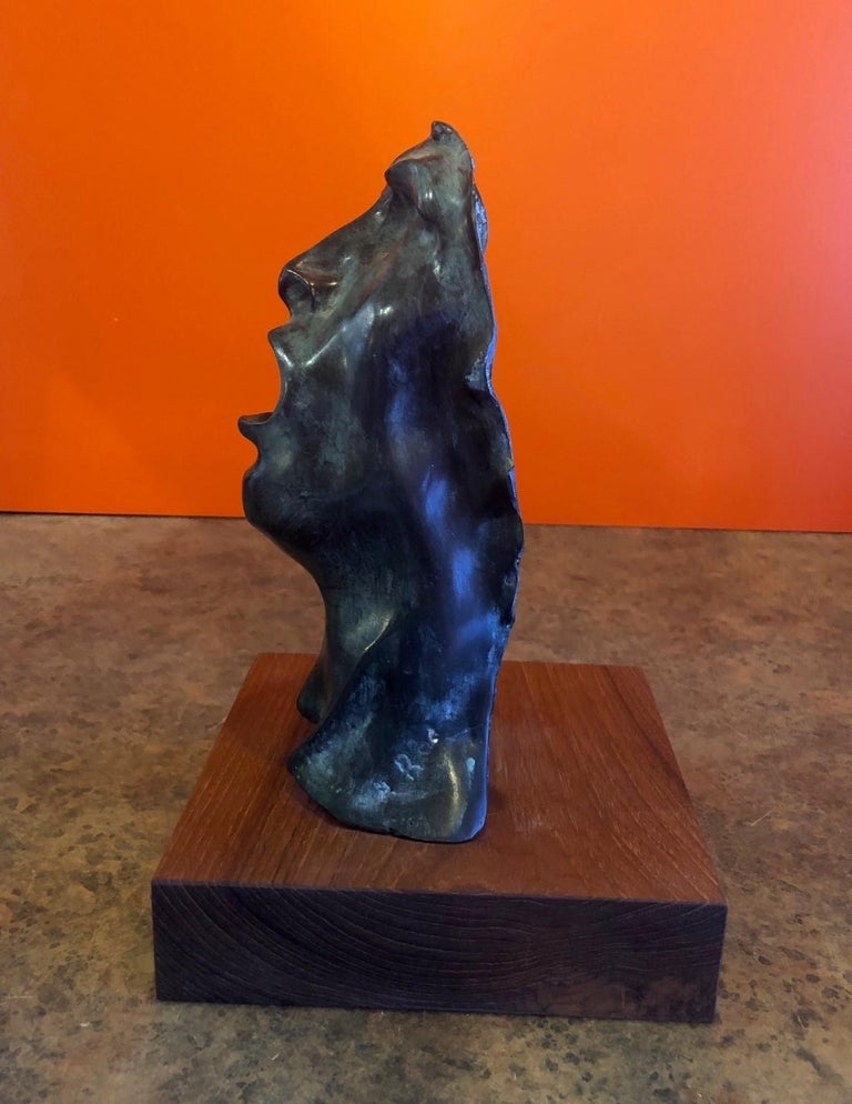 Verdigris Bronze Mask "Study of the Human Face" Sculpture by Auguste ...