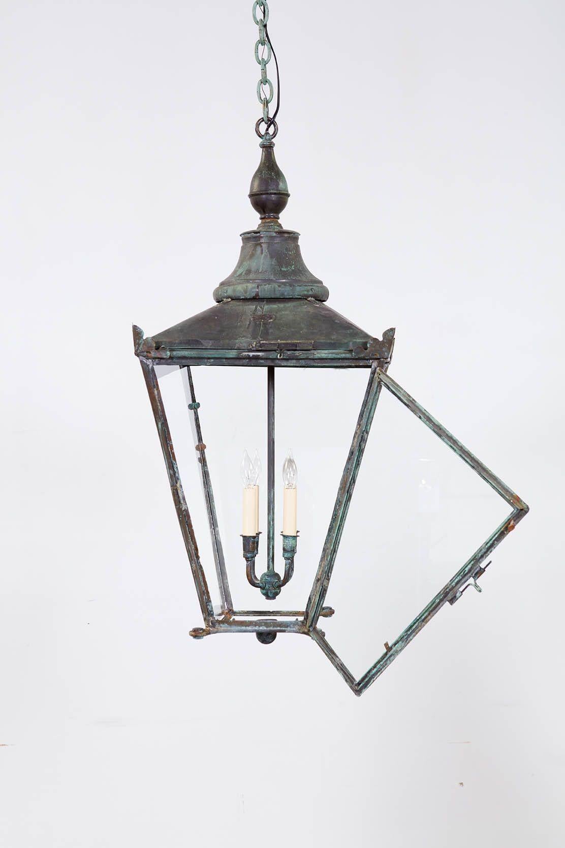 Verdigris Copper Glazed Lantern at 1stDibs