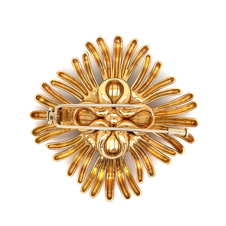 Verdura Ray Gold Brooch For Sale at 1stDibs