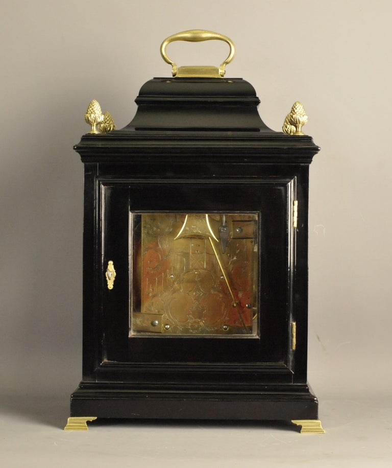 Verge Bracket Clock Enamel Dial, Martin, London For Sale at 1stDibs
