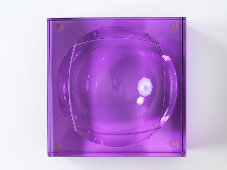 Veritas Lavender Concave Glass Square Vide Poche at 1stDibs