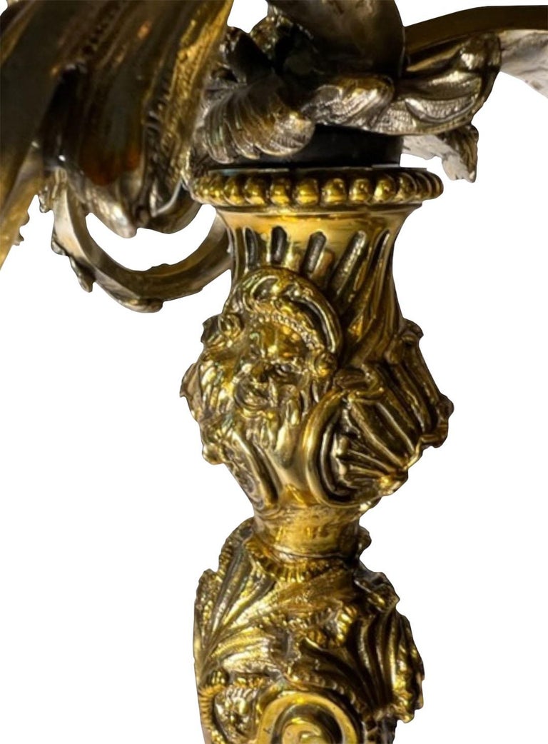 Vermeil Gold Over Silver Metal Candelabras For Sale at 1stDibs