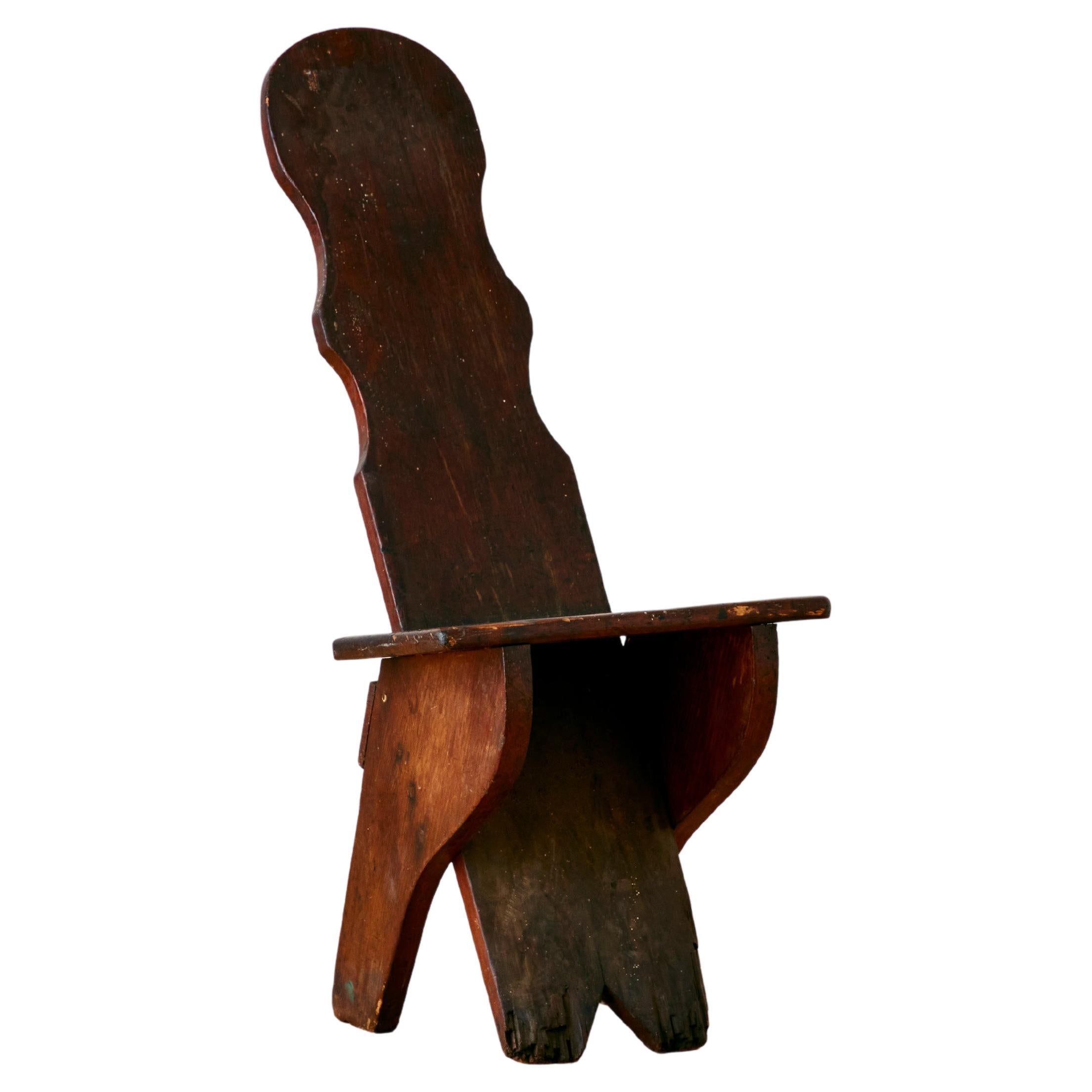 Vernacular 19th Century Plank Chair For Sale at 1stDibs