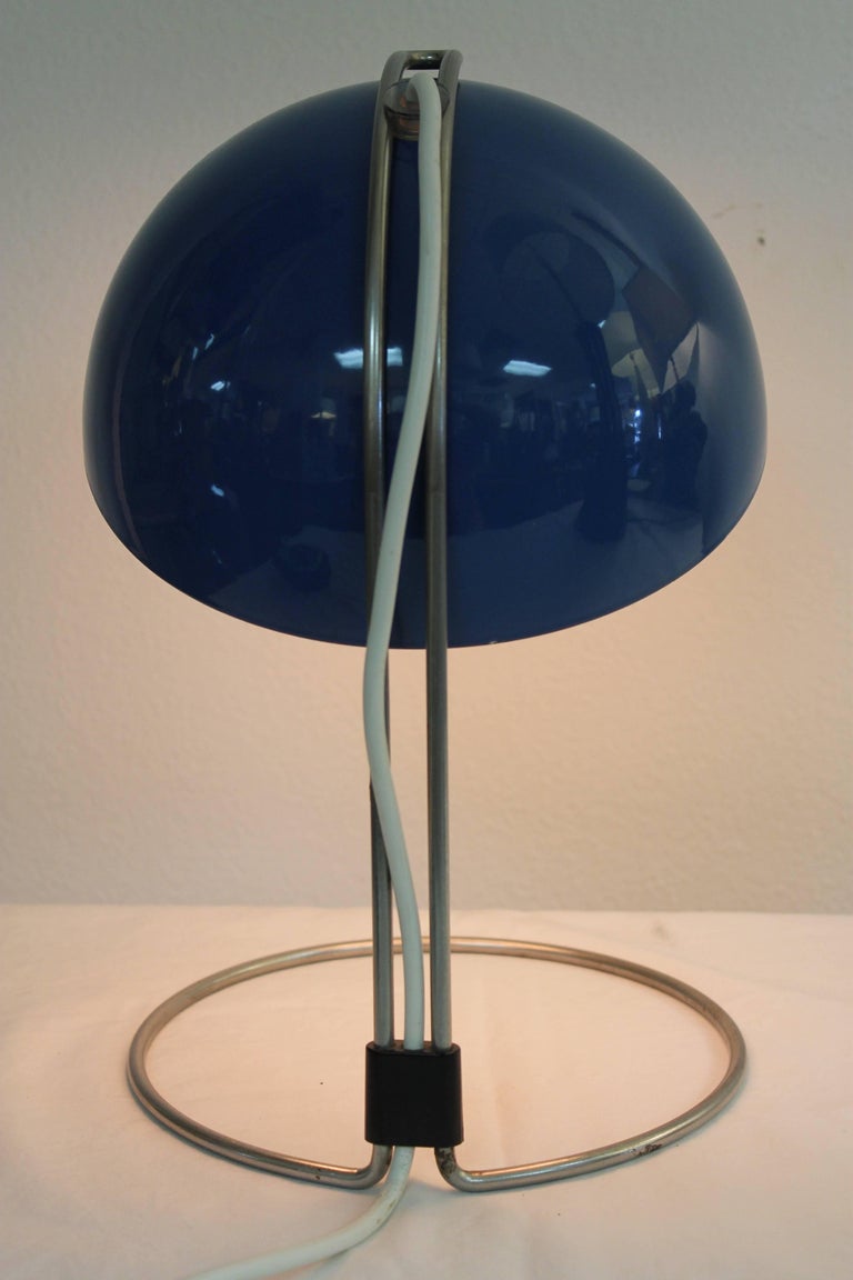 Verner Panton Blue VP4 Flower Pot Table Lamp For Sale at 1stdibs