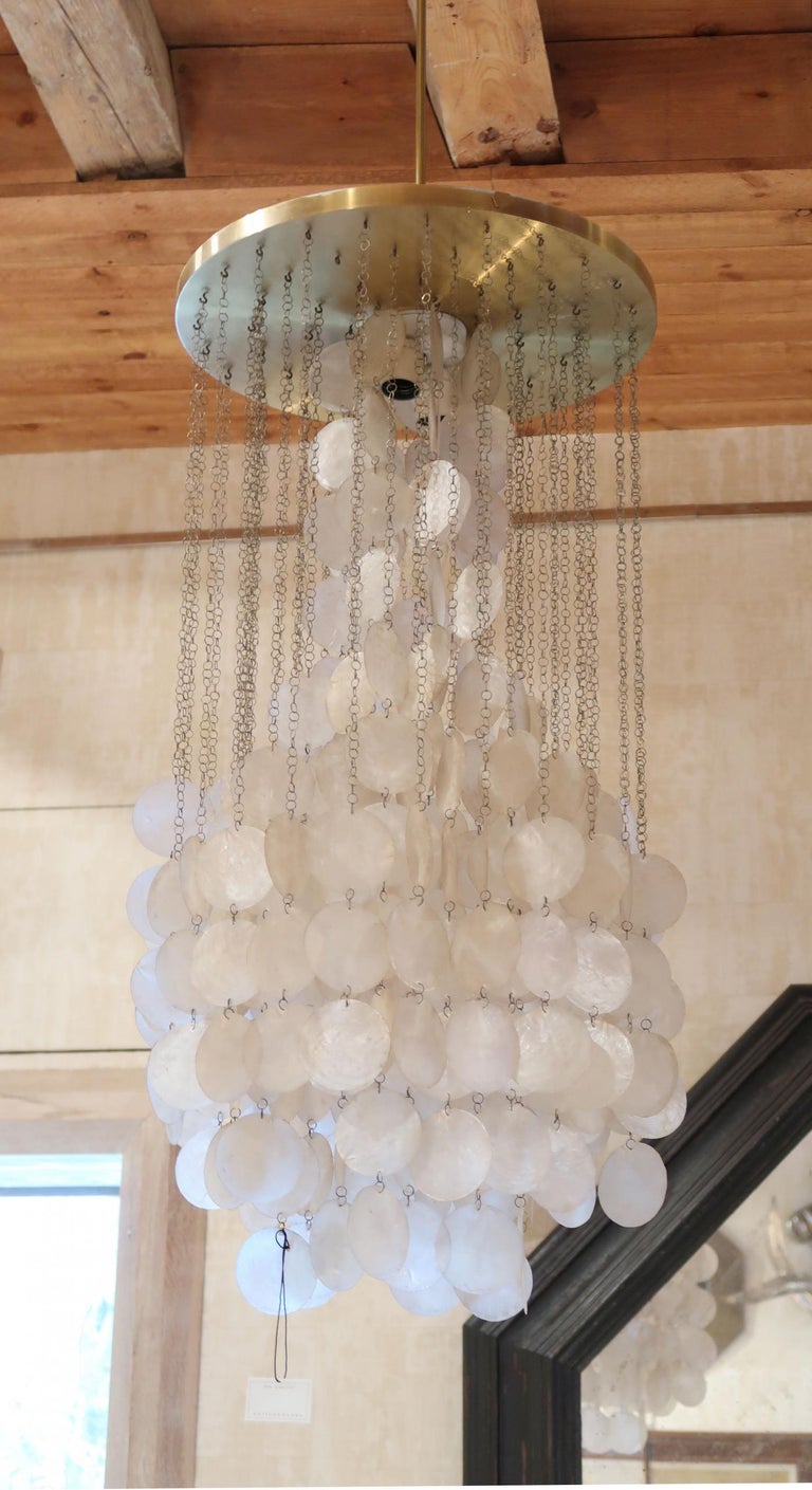 Verner Panton Brass and Mother of Pearl Midcentury Danish Ceiling Lamp ...