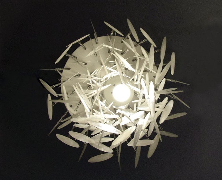 Verner Panton Chandelier in Mother of Pearl For Sale at 1stDibs