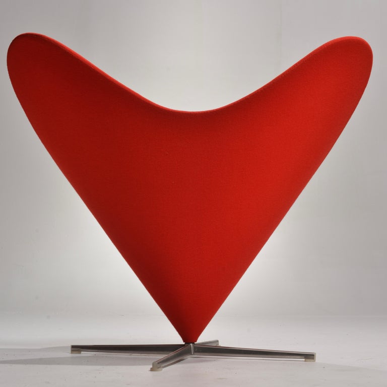 Verner Panton Cone Heart Chair for Vitra, 2 in Stock For Sale at 1stDibs