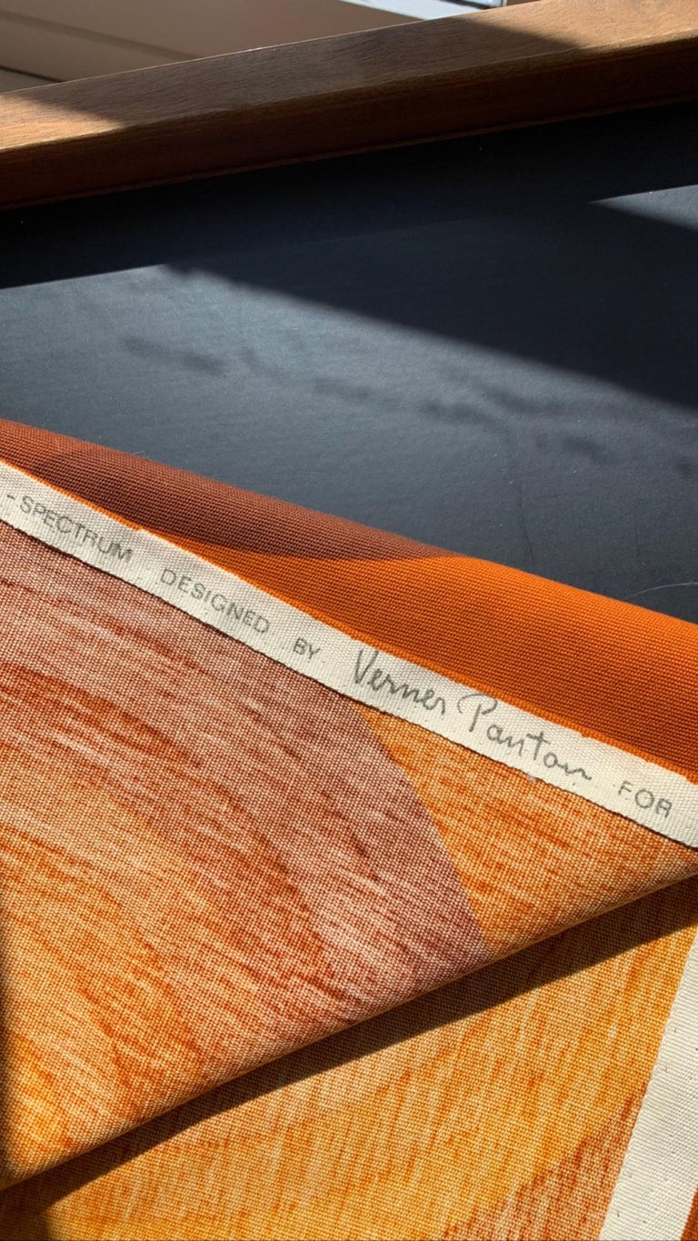 Verner Panton ‘Curve’ Textile for Swiss Mira-X, 1970s For Sale at 1stDibs