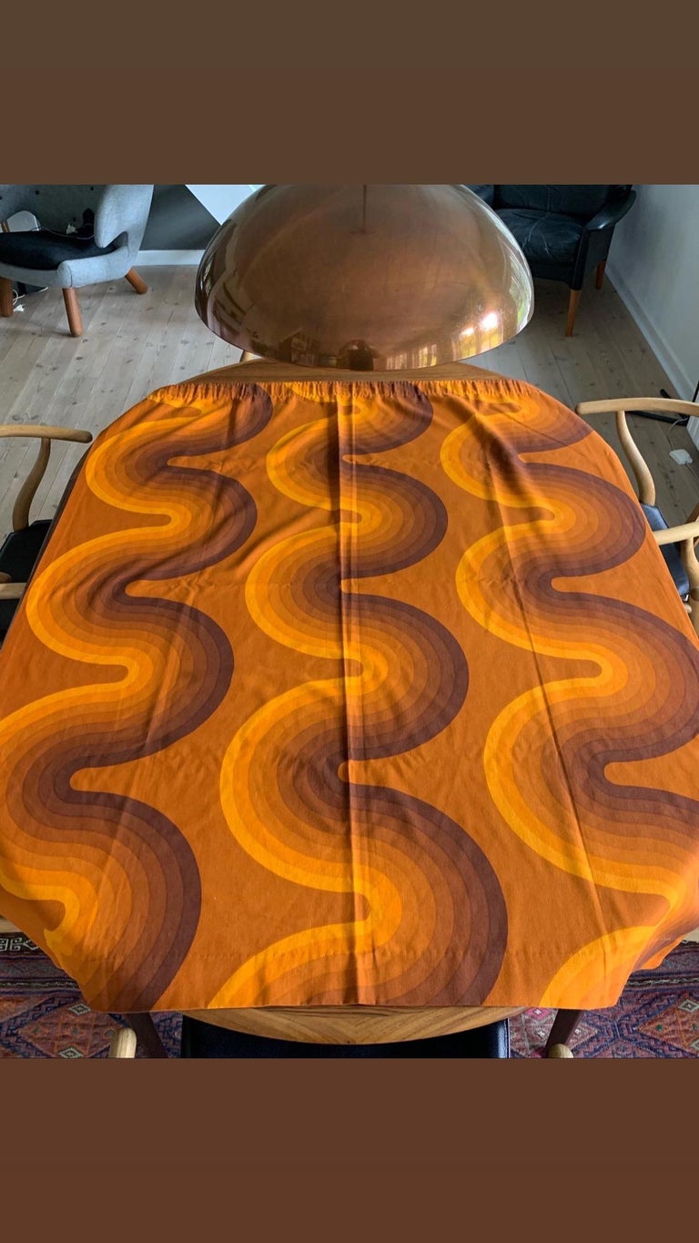 Verner Panton ‘Curve’ Textile for Swiss Mira-X, 1970s For Sale at 1stDibs