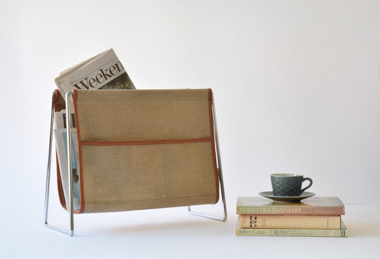 Verner Panton for Fritz Hansen "Bachelor" Magazine Rack in Canvas and ...