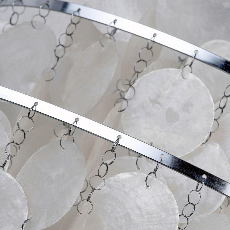 Verner Panton 'Fun 1DM' Pendant Lamp in Sea Shells and Chrome for ...