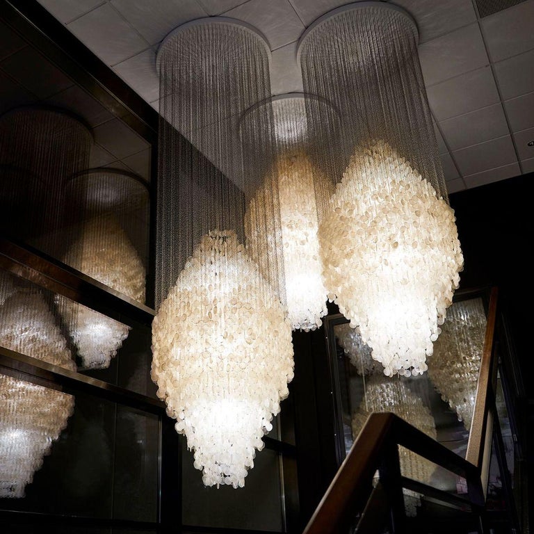 Verner Panton 'Fun 1STM' Floor Lamp in Sea Shells and Brass for Verpan ...