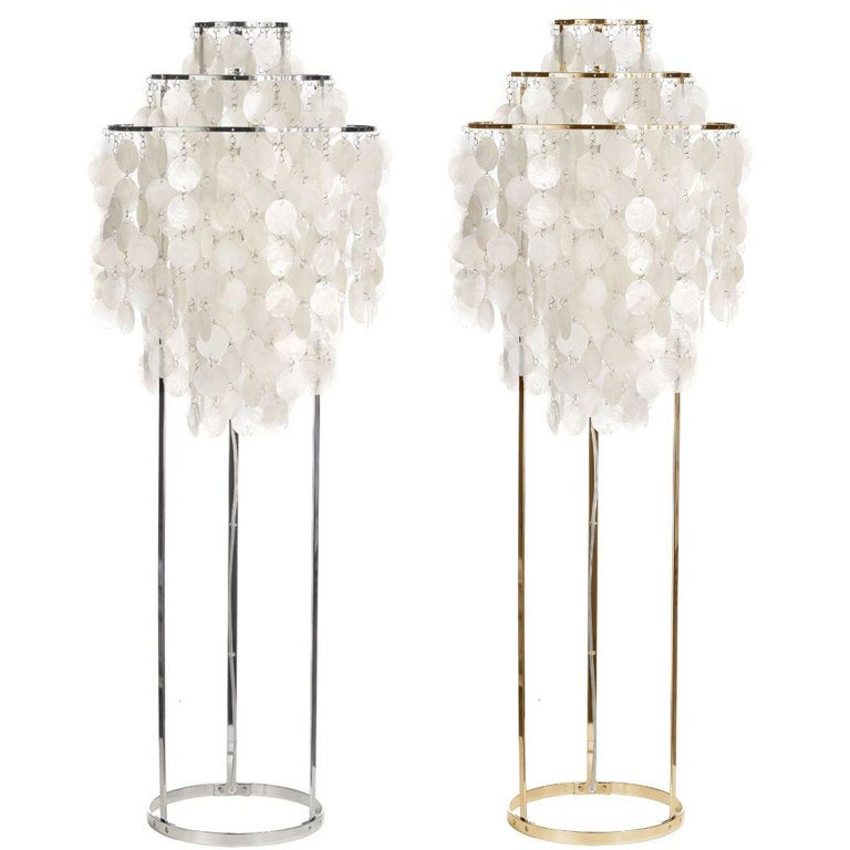 Verner Panton 'Fun 1STM' Floor Lamp in Sea Shells and Brass for Verpan ...