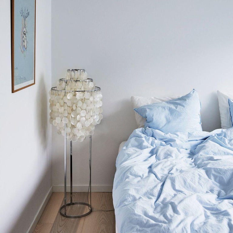 Verner Panton 'Fun 1STM' Floor Lamp in Sea Shells and Chrome for Verpan ...