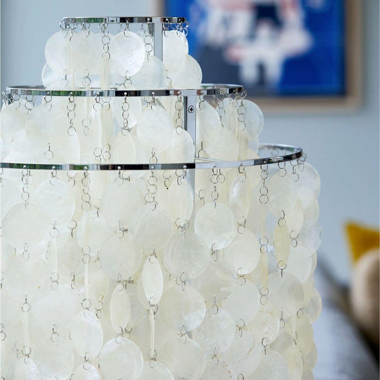 Verner Panton 'Fun 1TM' Table Lamp in Sea Shells and Chrome for Verpan ...