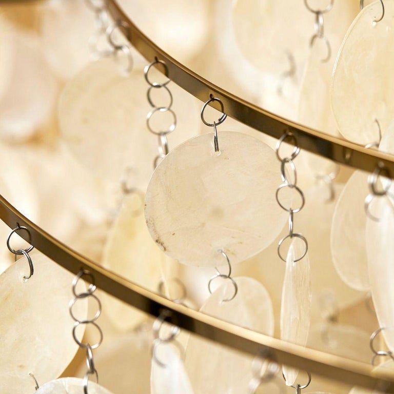 Verner Panton 'Fun 2TM' Table Lamp in Sea Shells and Brass for Verpan ...