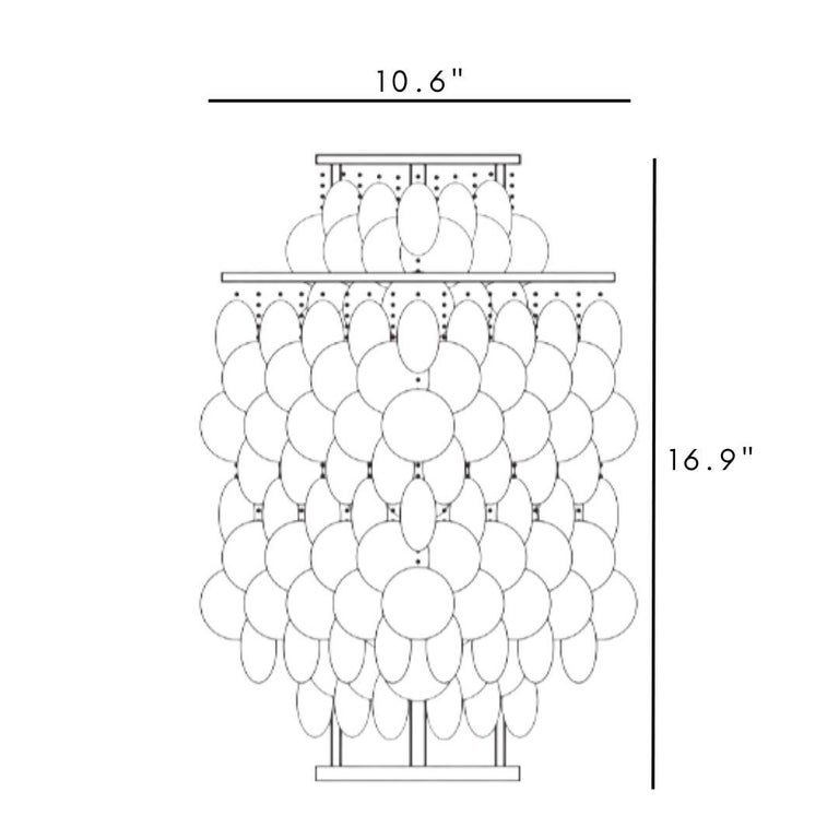 Verner Panton 'Fun 2TM' Table Lamp in Sea Shells and Chrome for Verpan ...