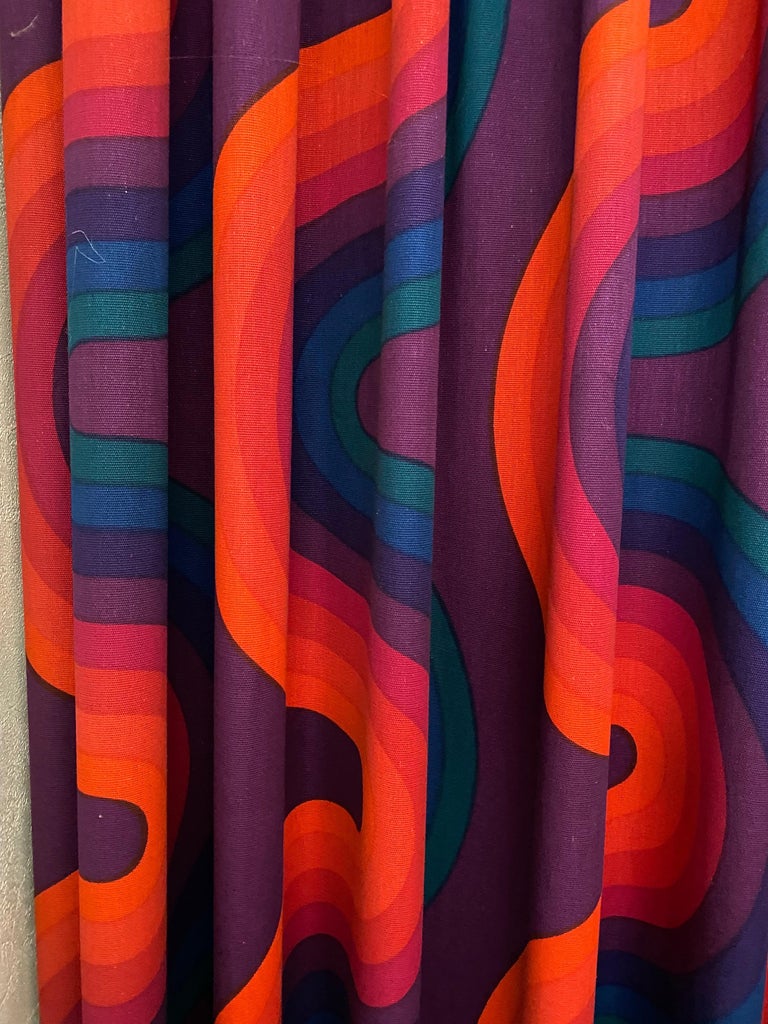 Verner Panton Mira-X Fabric Wave 102" x 84" section at 1stDibs
