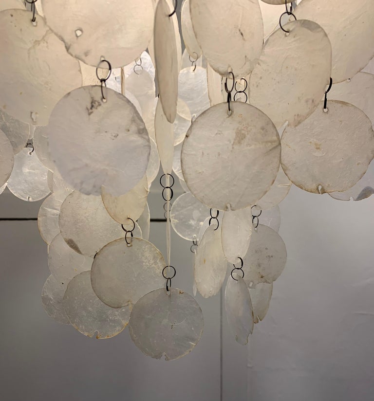 Verner Panton Mother of Pearl FUN 1DM Pendant Lamp by J. Lüber For Sale ...