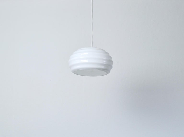 Verner Panton Opal Glass "New Wave" Pendant for Holmegaard, 1984 For ...