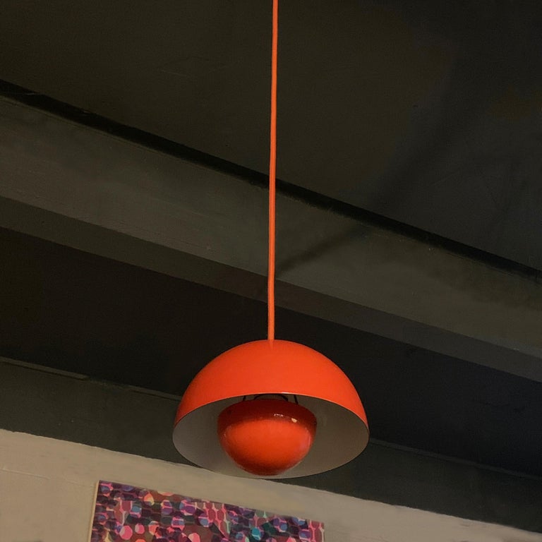 Verner Panton Orange Flower Pot Pendant Light, Louis Poulsen at 1stDibs ...
