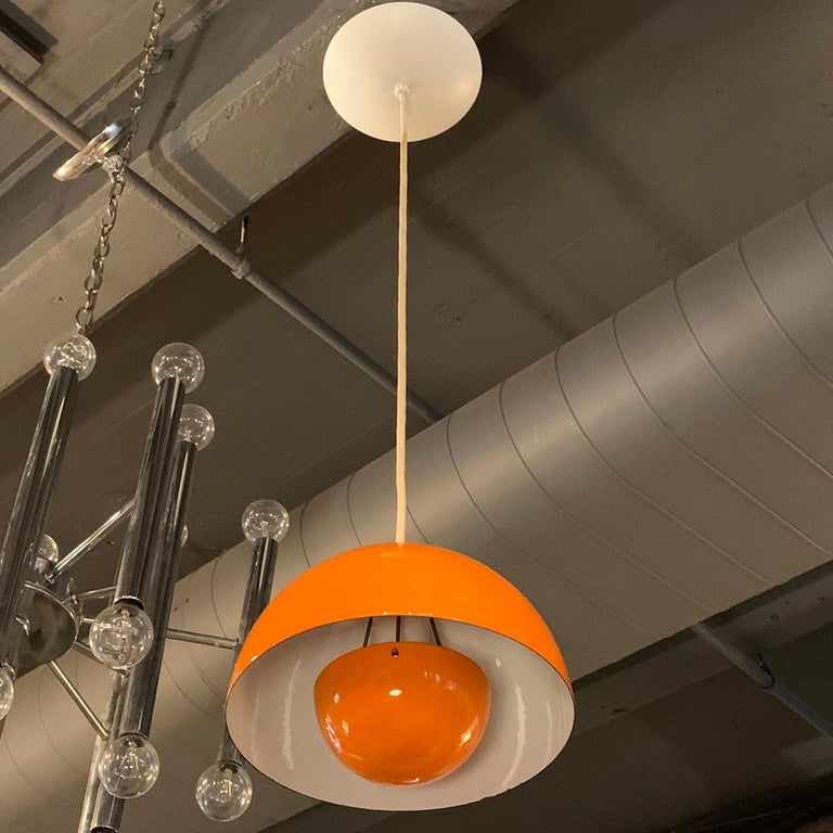 Verner Panton Orange Flower Pot Pendant Lights For Louis Poulsen at 1stDibs
