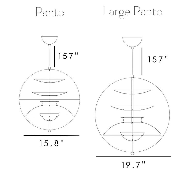 Verner Panton 'Panto' Pendant Lamp in Aluminum and Acrylic for Verpan ...