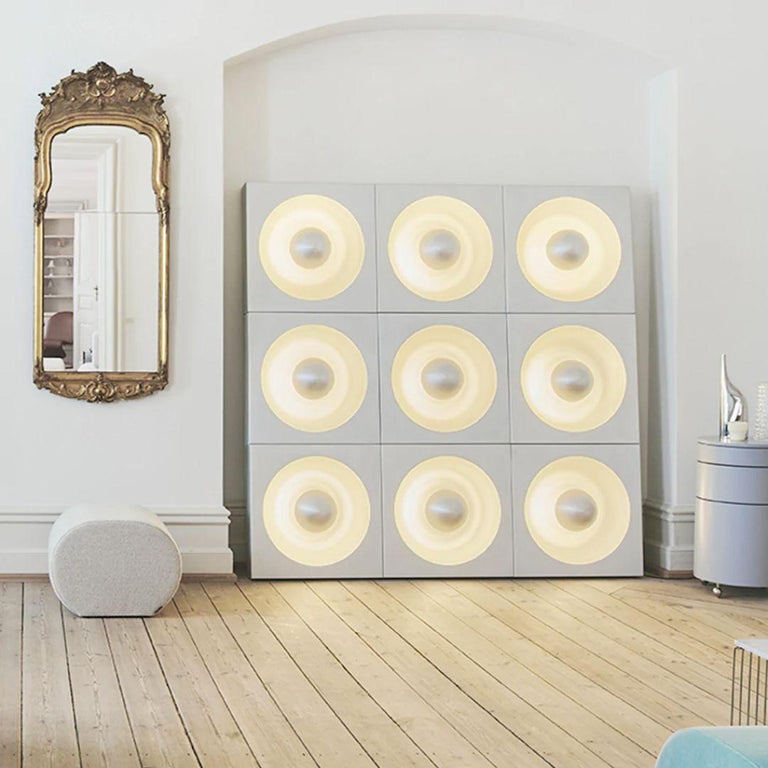 Verner Panton 'Spiegel' Wall or Ceiling Lamp in Brushed Aluminum for ...